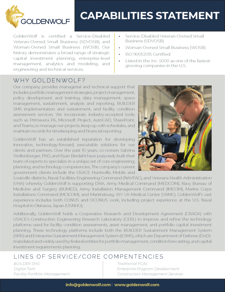 Capability Statements - GoldenWolf